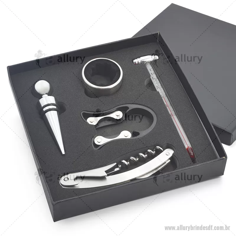 Kit Vinho 5 Peças Personalizado - ALLDFKVI021 - Kit vinho - Distrito ...